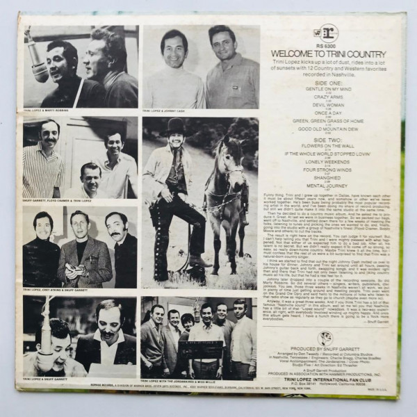 Trini Lopez - Welcome To Trini Country - LP Vinyl PH