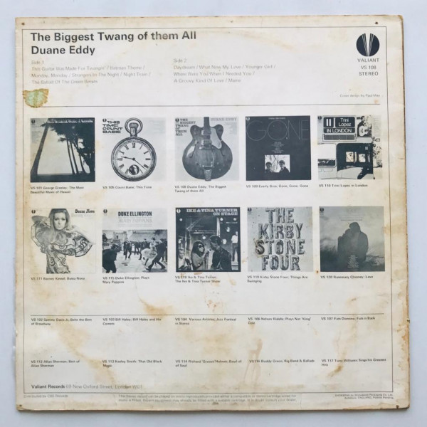 Duane Eddy - The Biggest Twang Of Them All - LP Vinyl PH