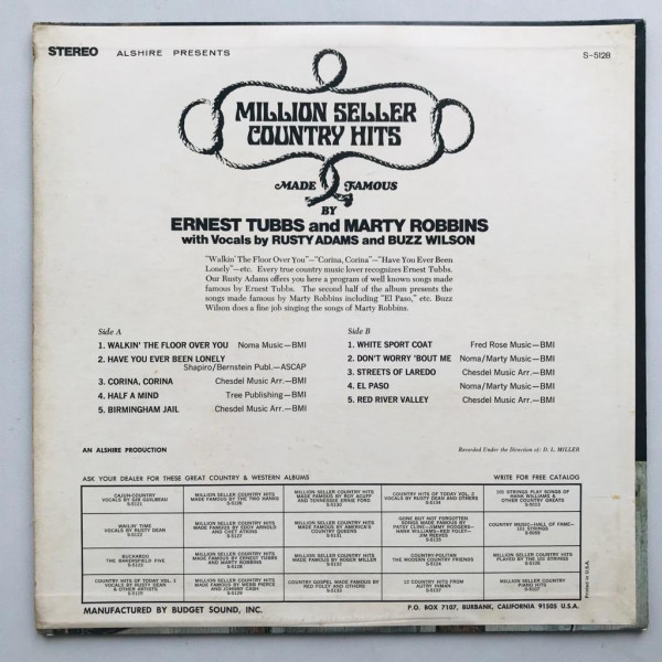Rusty Adams, Buzz Wilson - Country Hits - LP Vinyl PH