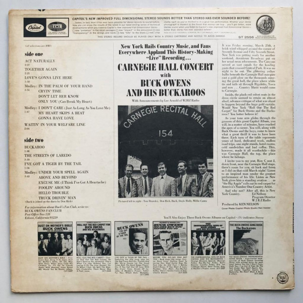 Buck Owens And His Buckaroos - Carnegie Hall Concert - LP Vinyl PH