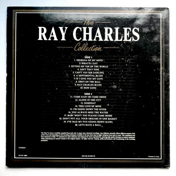 Ray Charles Collection - 20 Golden Greats - LP Vinyl Piringan Hitam PH