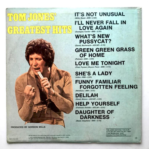 Tom Jones - Greatest Hits - LP Vinyl Piringan Hitam PH