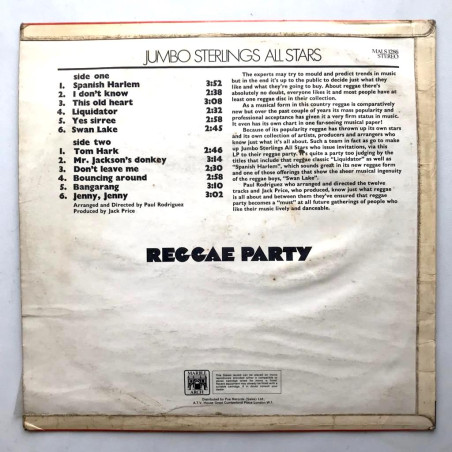 Jumbo Sterlings All Stars - Reggae Party - LP Vinyl Piringan Hitam PH