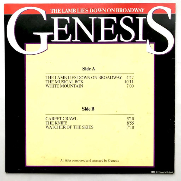 Genesis - The Lamb Lies Down On Broadway - LP Vinyl PH