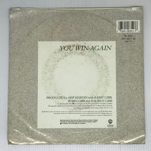 Bee Gees - You Win Again - Single Vinyl Piringan Hitam PH