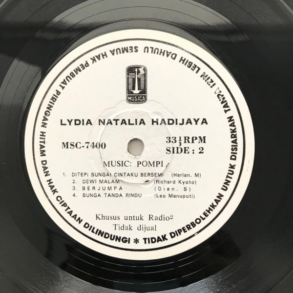 Lydia Natalia Hadijaya - Pompi - LP Vinyl Piringan Hitam PH