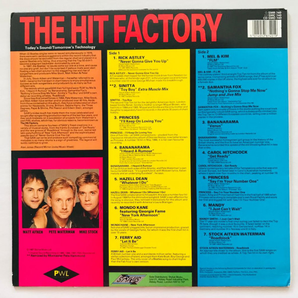 Hit Factory, The - The Best Of Stock Aitken Waterman - LP Vinyl PH