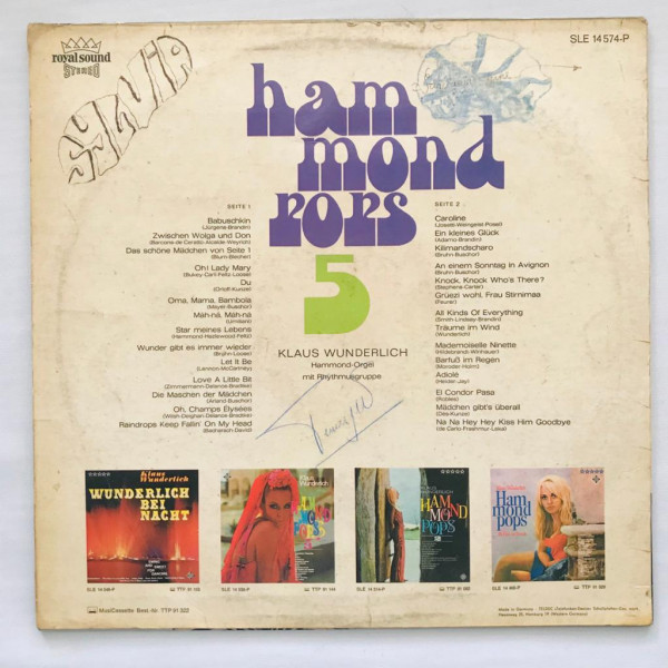Klaus Wunderlich - Hammond Pops 5 - LP Vinyl Piringan Hitam PH