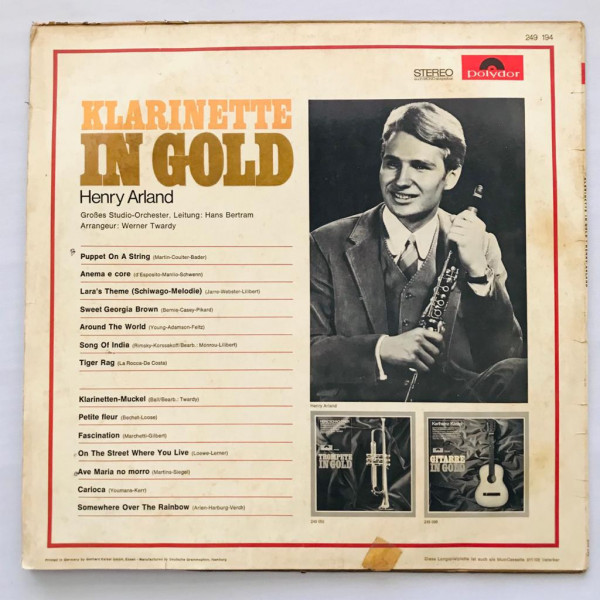 Henry Arland - Klarinette In Gold - LP Vinyl Piringan Hitam PH