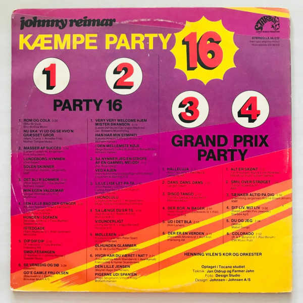 Johnny Reimar - Kaempe Party 16 - Hits - 2 LP Vinyl PH